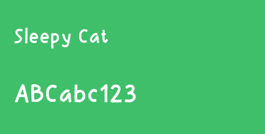 Sleepy Cat - 好字網