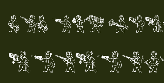 Pip Boy Weapons Dingbats - 好字網